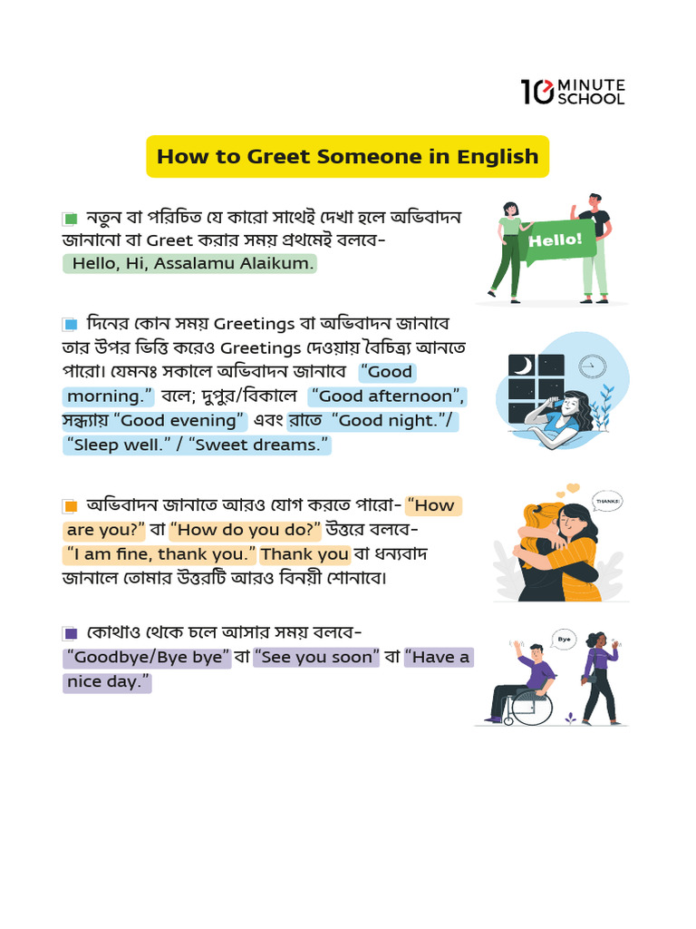 How To Greet Someone in English | PDF