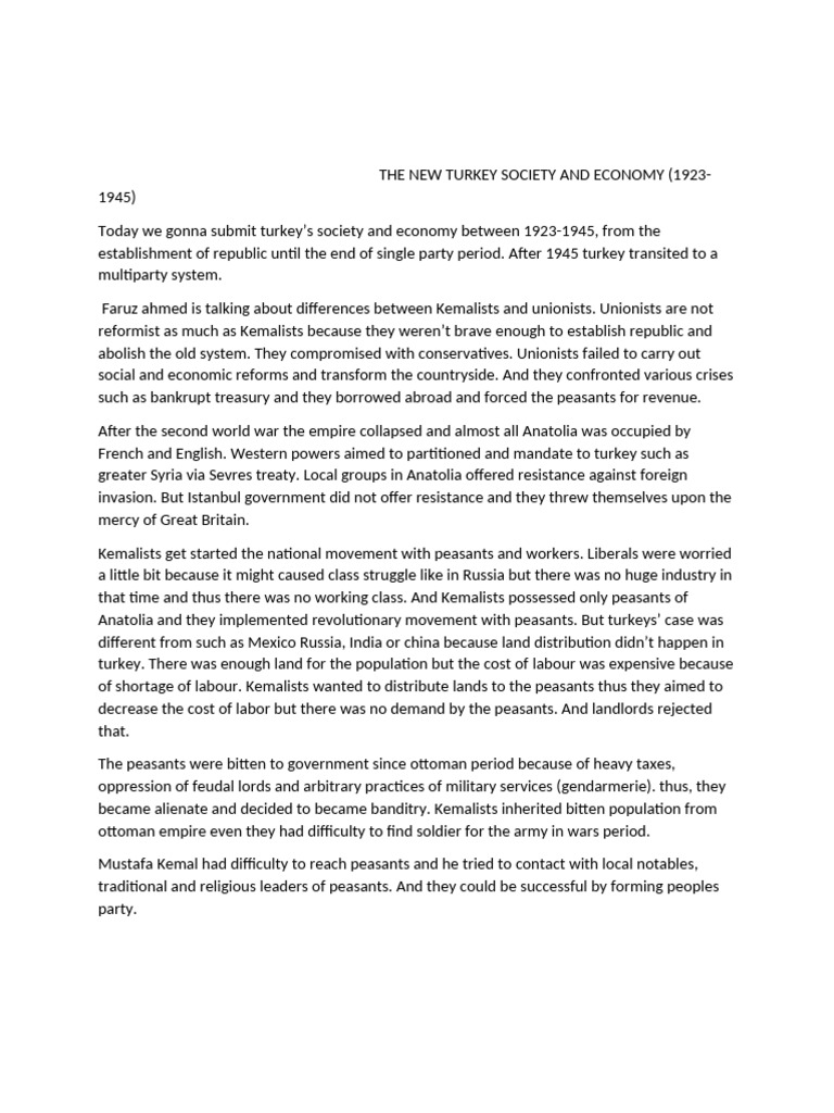 The New Turkey Society and Economy | PDF