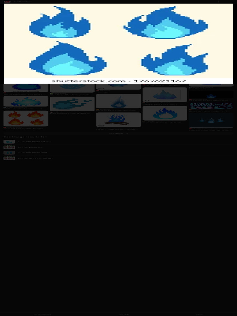 Blue Fire Pixel Art Collection | PDF | Image Processing | Graphics