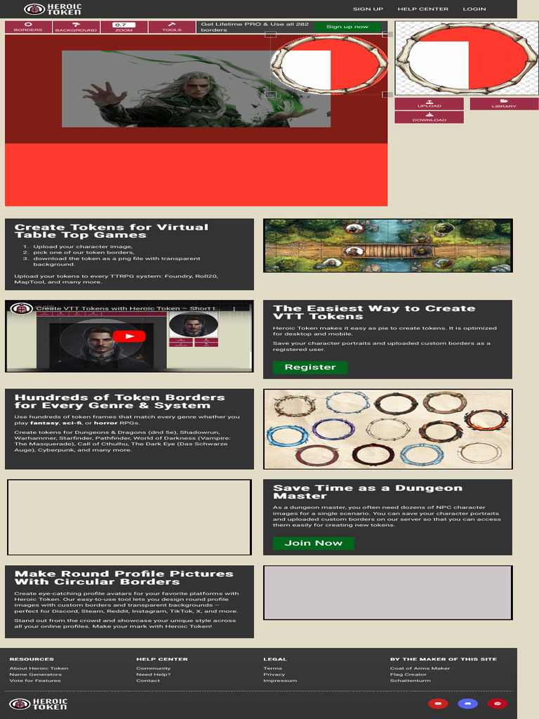 VTT Token Creator for RPG Gamers | PDF | Tabletop Games | Role Playing ...