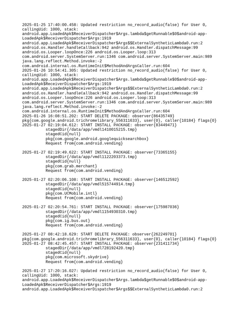 Pm Debug Info | PDF | Android (Operating System) | Tablet Computer