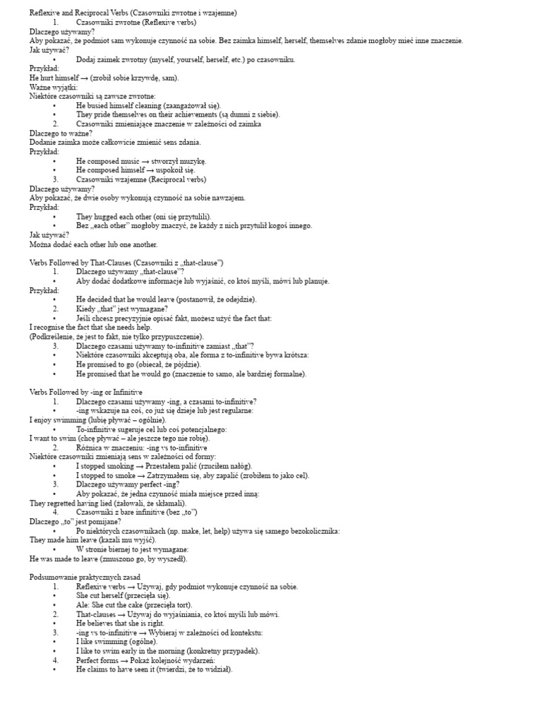 Verb Complementation | PDF