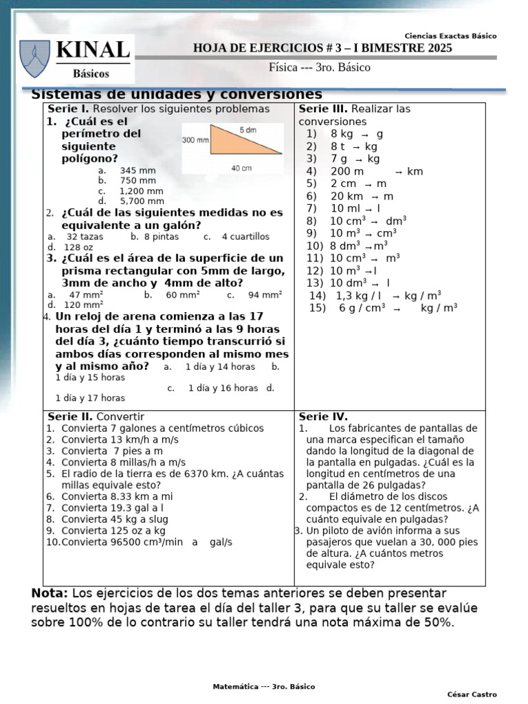 Sistemas de Unidades, Conversiones | PDF | Unidades de medida