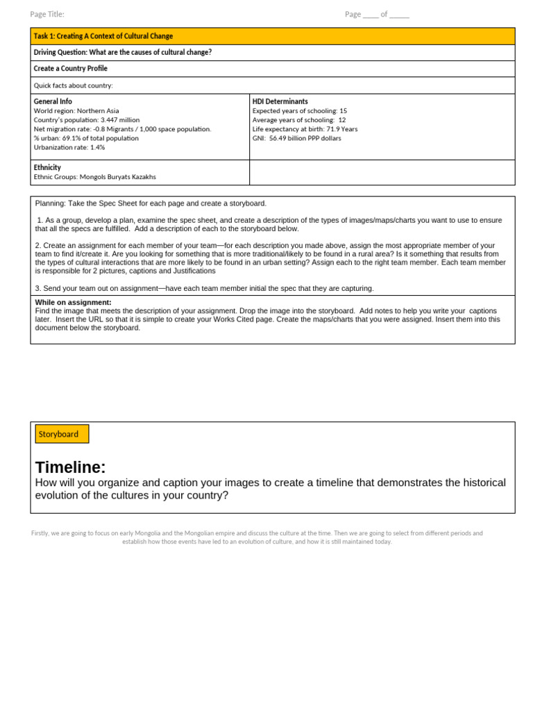 Task 1 Storyboard - Diffusion | PDF | Mongols | Mongol Empire