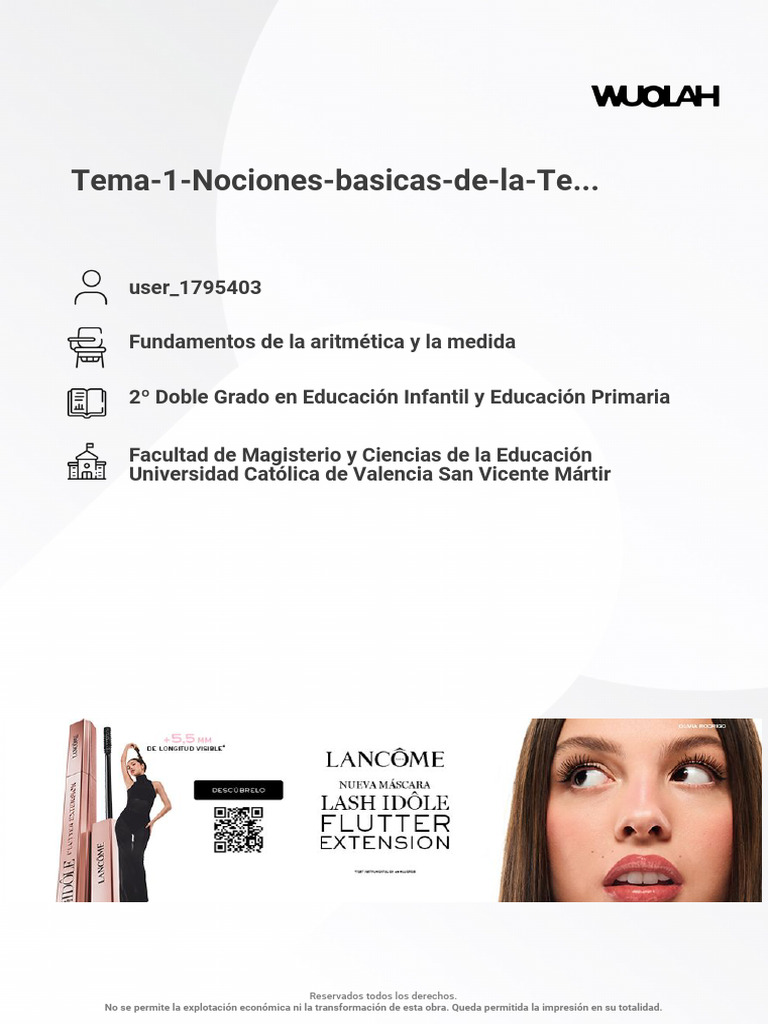 Wuolah Free Tema 1 Nociones Basicas de La Teoria de Conjuntos | PDF | Conjunto (Matemáticas ...