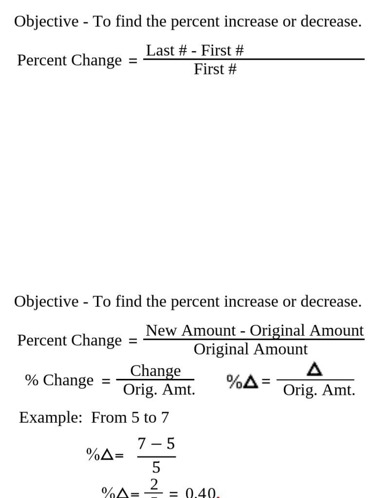 Calculate Percent Change and Error | PDF