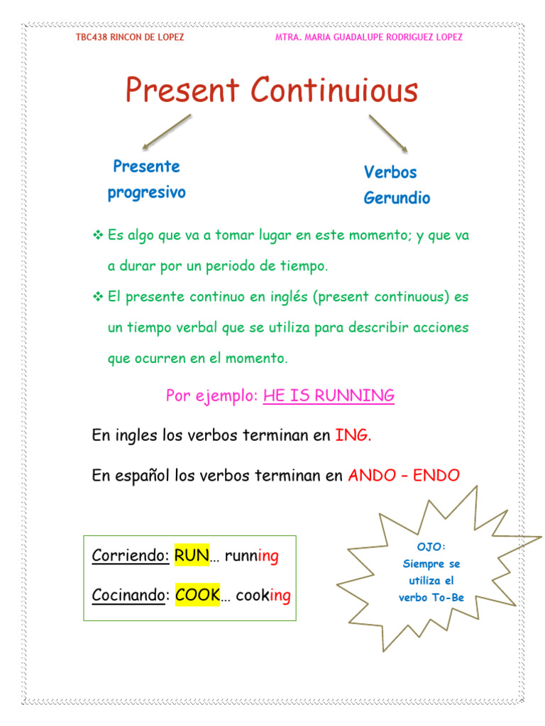 Present Continuious 2025 | PDF