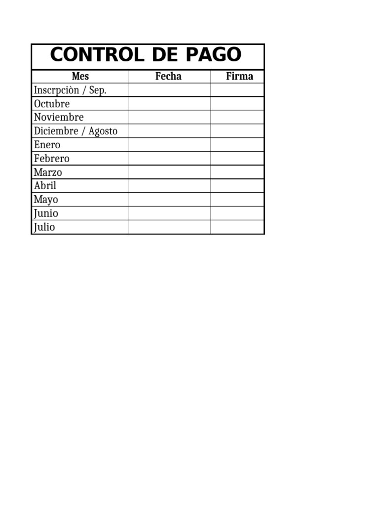 Control de Pago | PDF