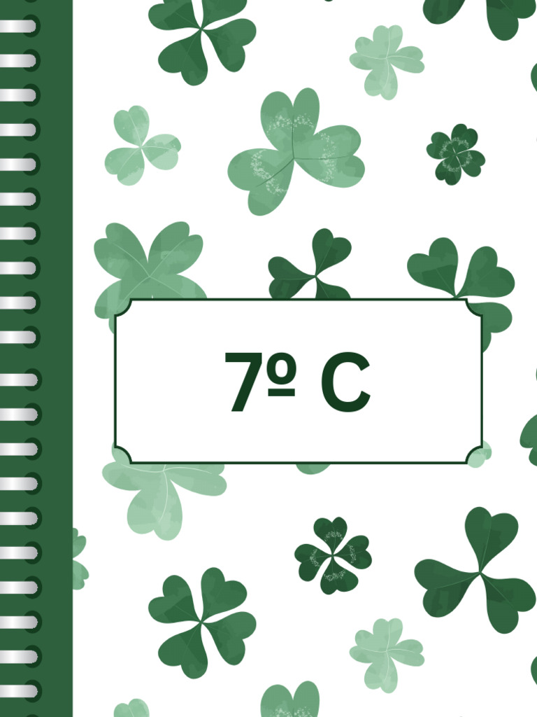 Green Simple Notebook Cover | PDF
