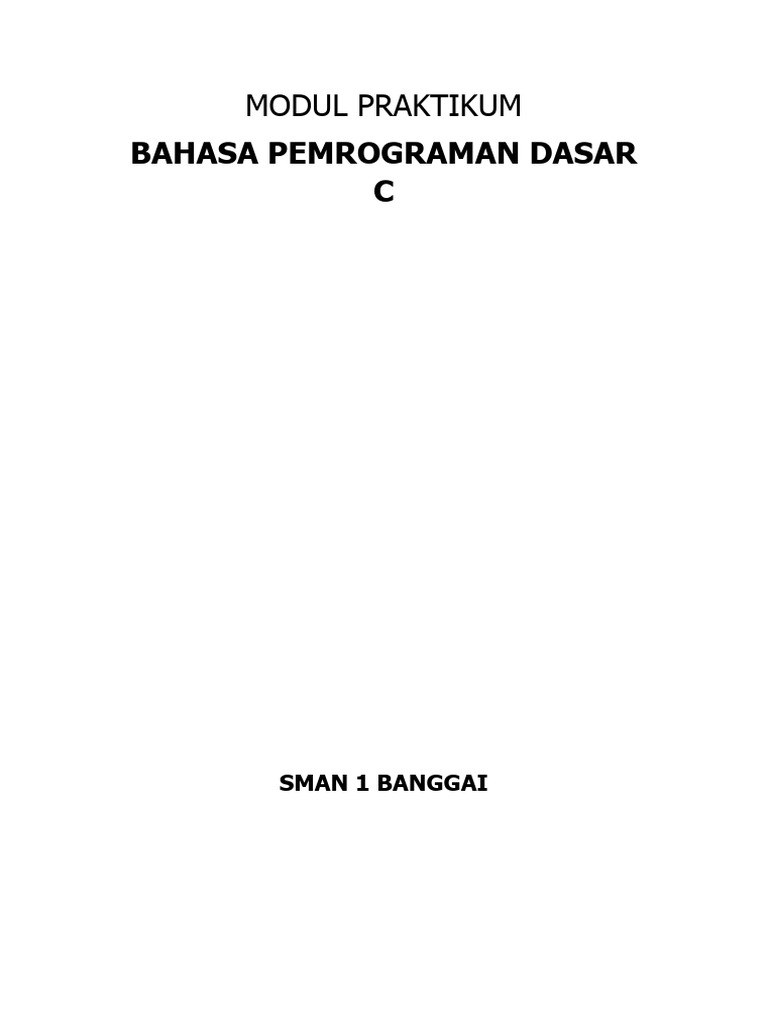 Modul C untuk Siswa SMAN 1 Banggai | PDF