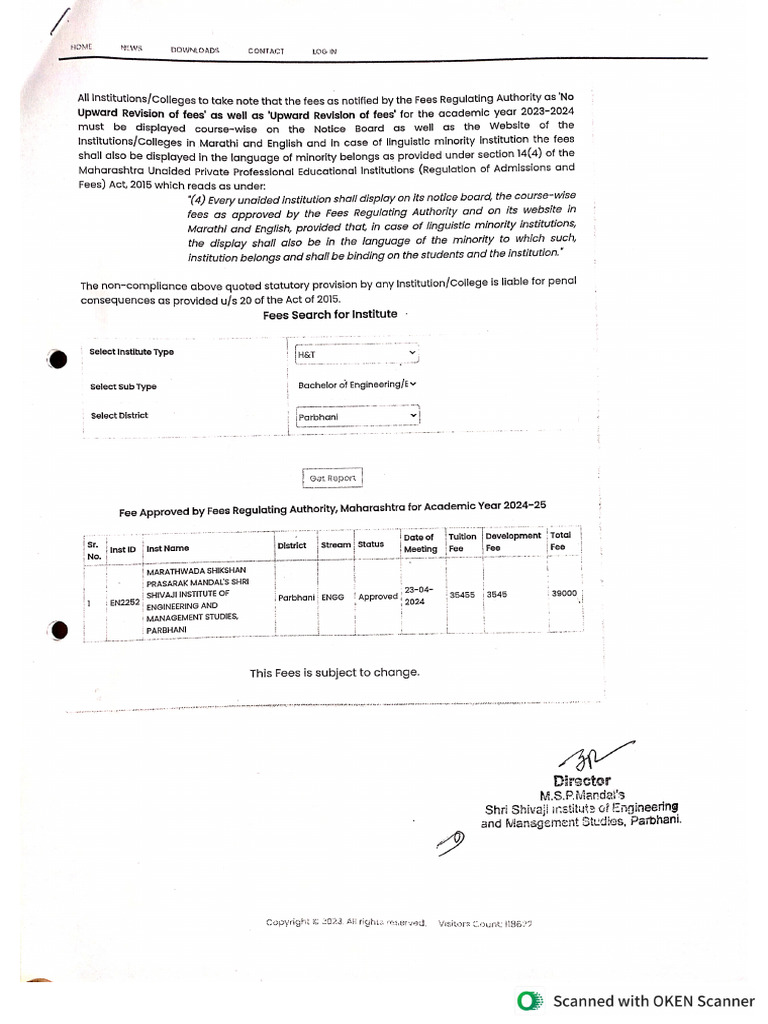Fees Structure 2024 25 | PDF