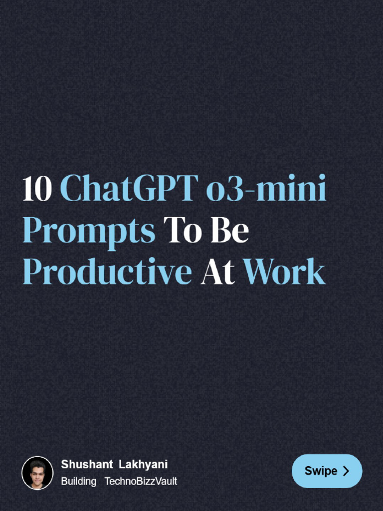 ChatGPT O3-Mini Prompts | PDF