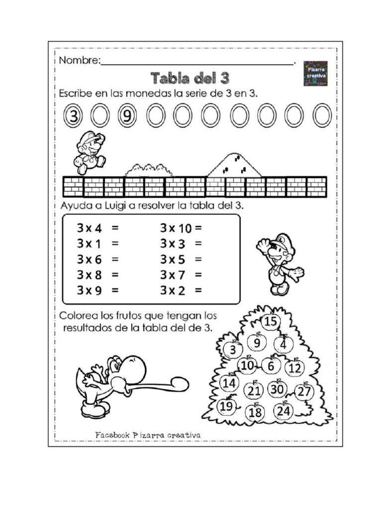 Tabla Del 3 | PDF