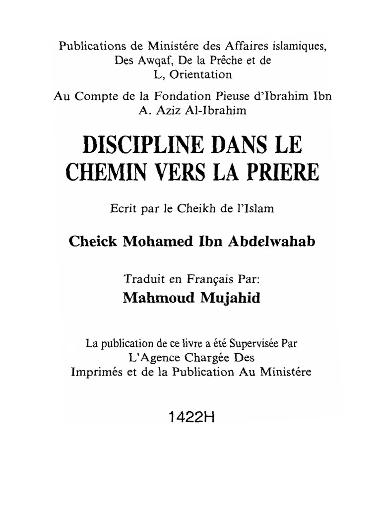 French Discipline Dans Le Chemin Vers La Priere | PDF