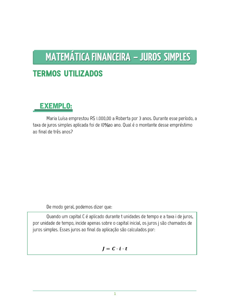 Juros Simples | PDF