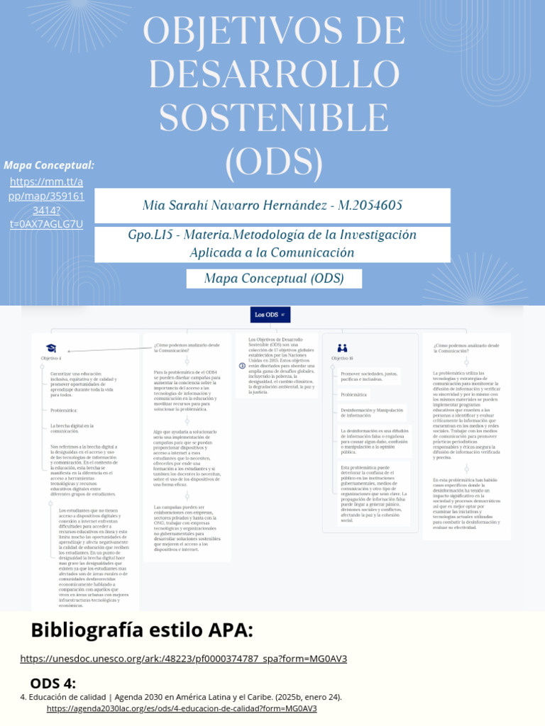 Mapa Conceptual de ODS 4 y 16 | PDF