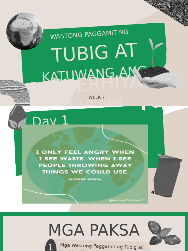 q3 w7 Tubig at Enerhiya | PDF