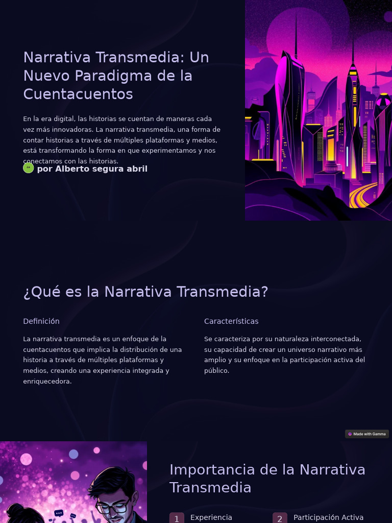 Narrativa Transmedia Un Nuevo Paradigma de La Cuentacuentos | PDF ...