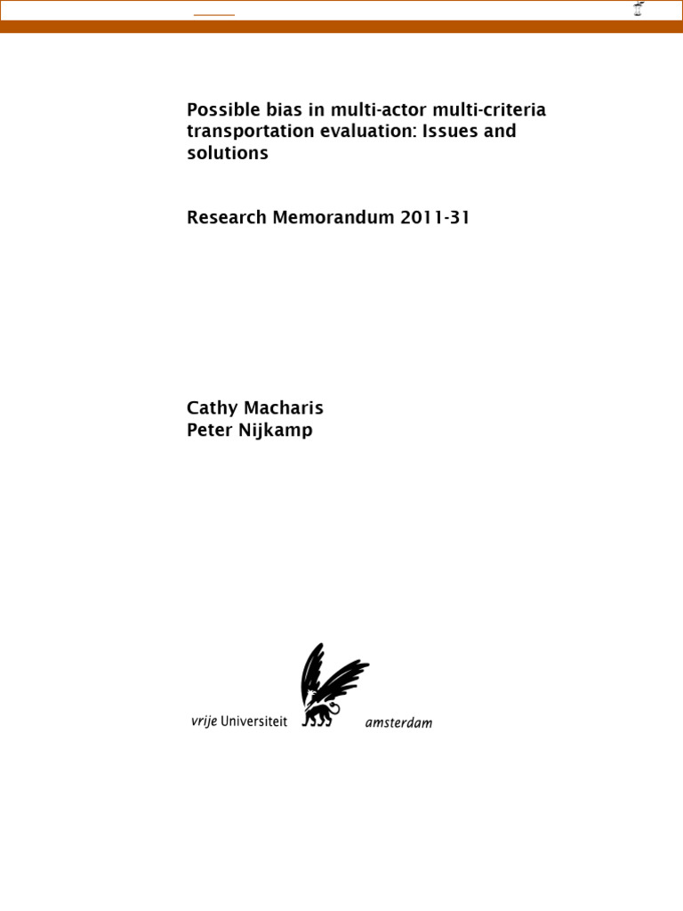 MAMCA-006-Possible Bias in Multi Actor Multi Criteria Transportation Evaluation Issues and ...