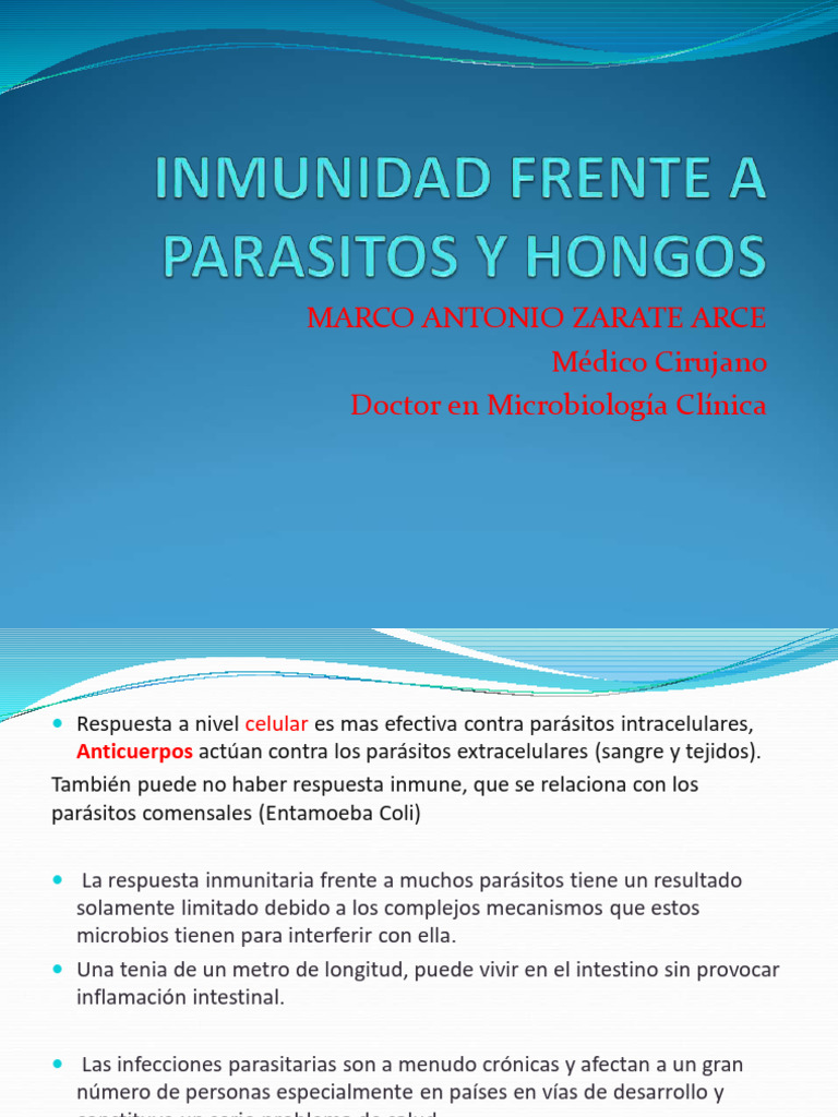 Inmunidad Frente A Parasitos y Hongos.. | PDF | Sistema inmune | Inflamación