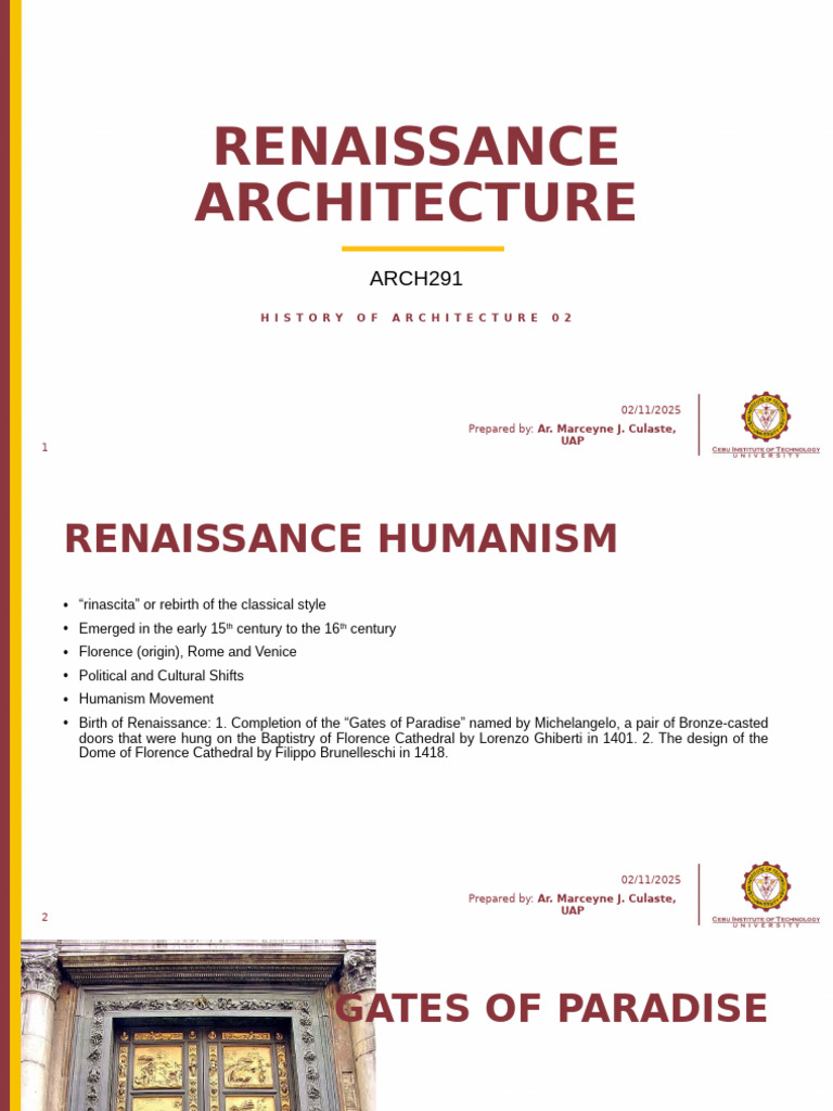 04 Renaissance Architecture 1 2 | PDF | European Architecture ...