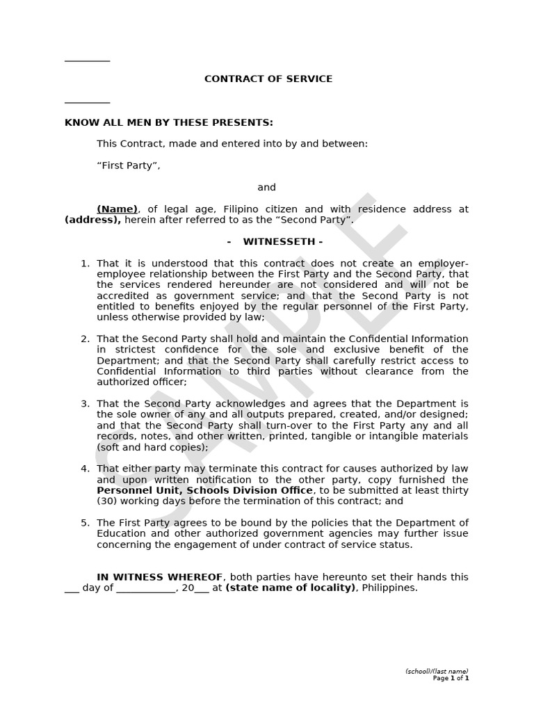 Sample Contract | PDF