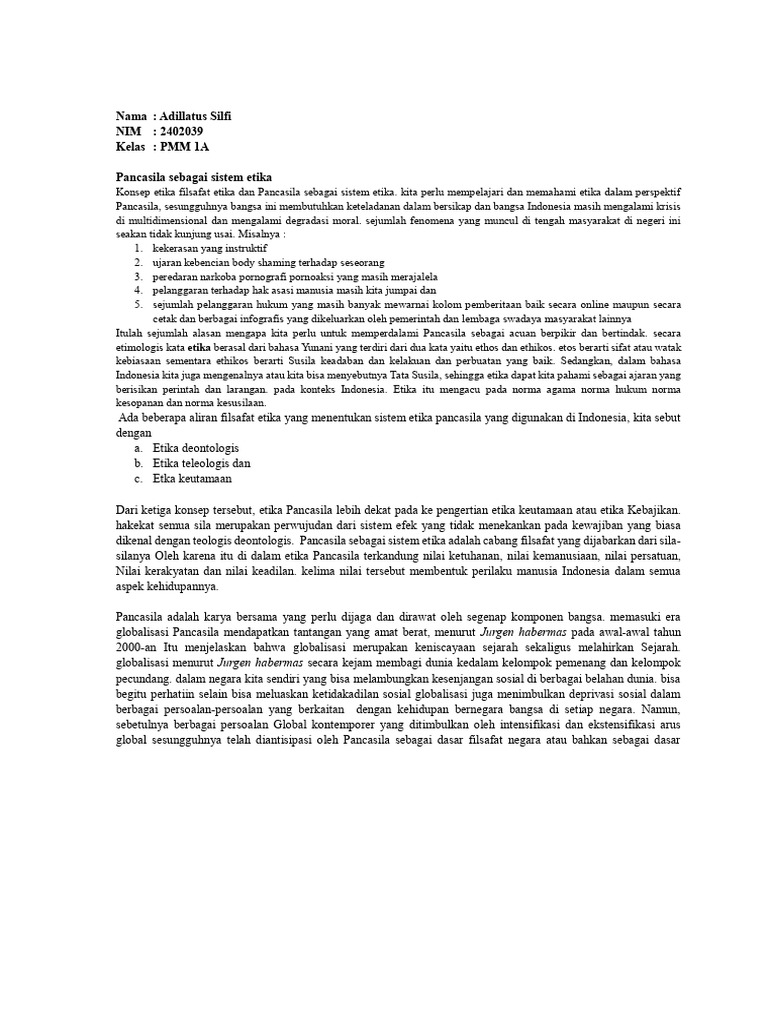 Resume 2. Pend, Pancasila | PDF