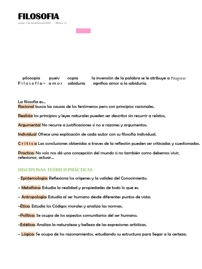 Filo Sofia | PDF | Platón | Conocimiento