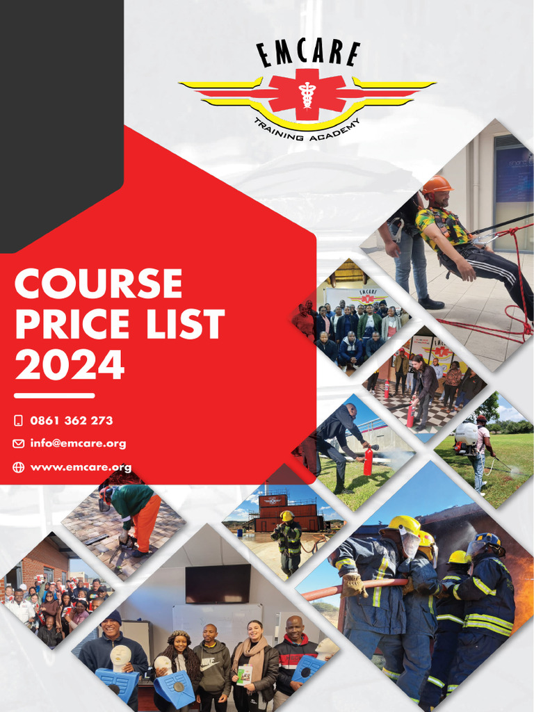 Emcare 2024 - Full Course Price List | PDF | First Aid | Safety