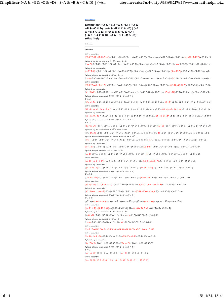 Boolean Algebra Simplification Tool | PDF