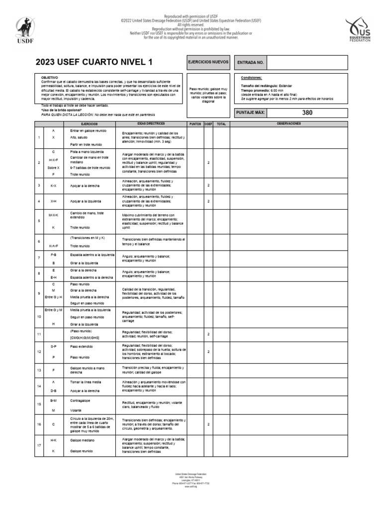 Registro de Ejercicios de Salto de Obstáculos | PDF | Caballos