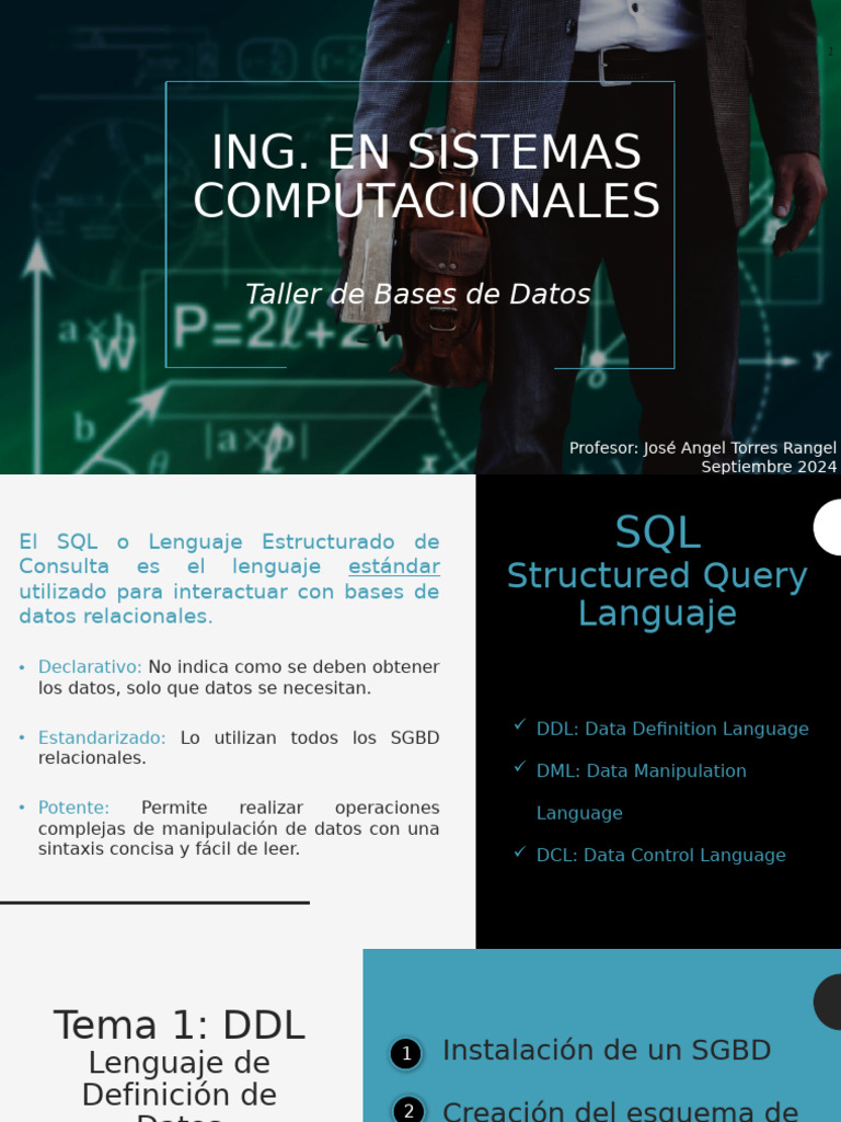 Taller de Bases de Datos Tema 1 | PDF | SQL | Bases de datos
