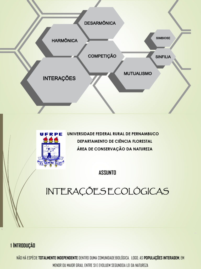 Interações Ecológicas: Tipos e Exemplos | PDF | Predação | Biologia