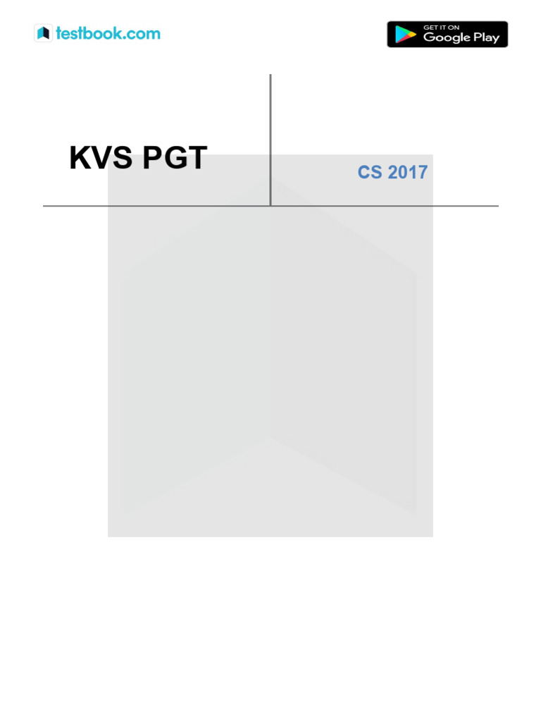 KVS PGT CS 2017 (English) | PDF