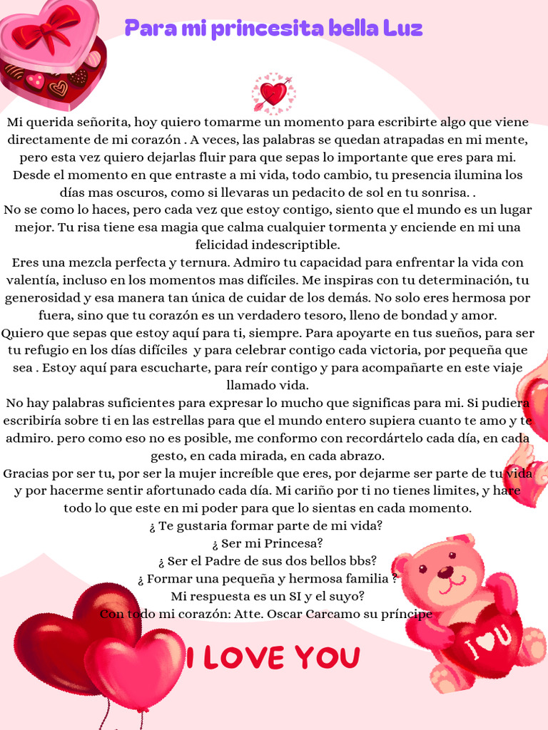 para la mujer de mi vida | PDF