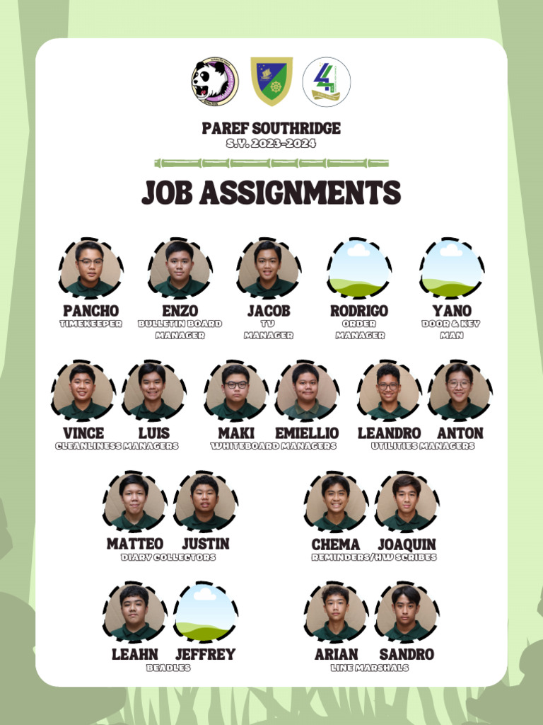 2023-2024 Job Assignments Overview | PDF