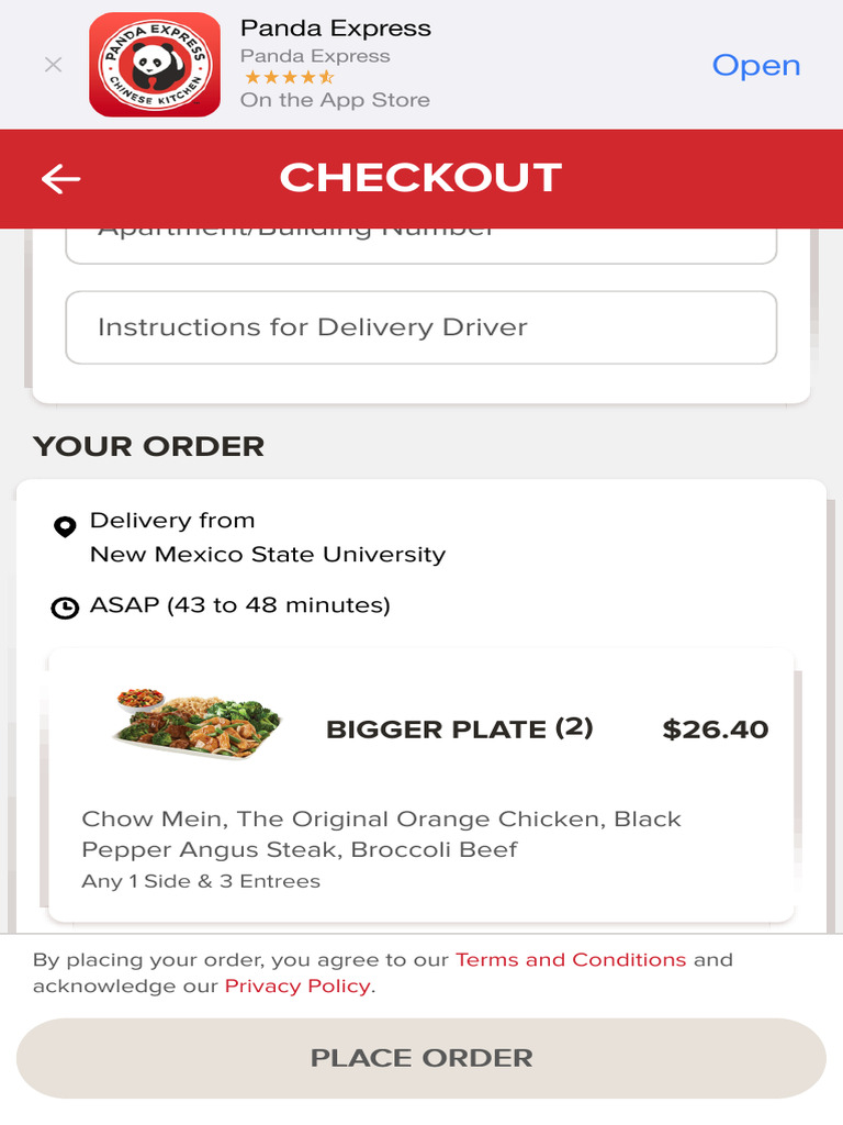 Checkout Panda Express | PDF