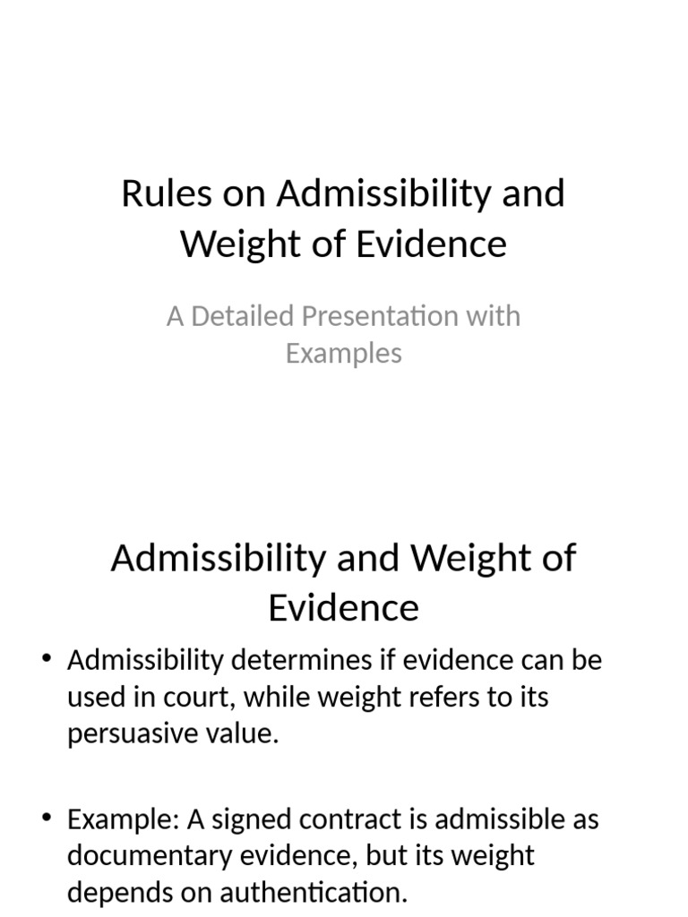 Evidence | PDF