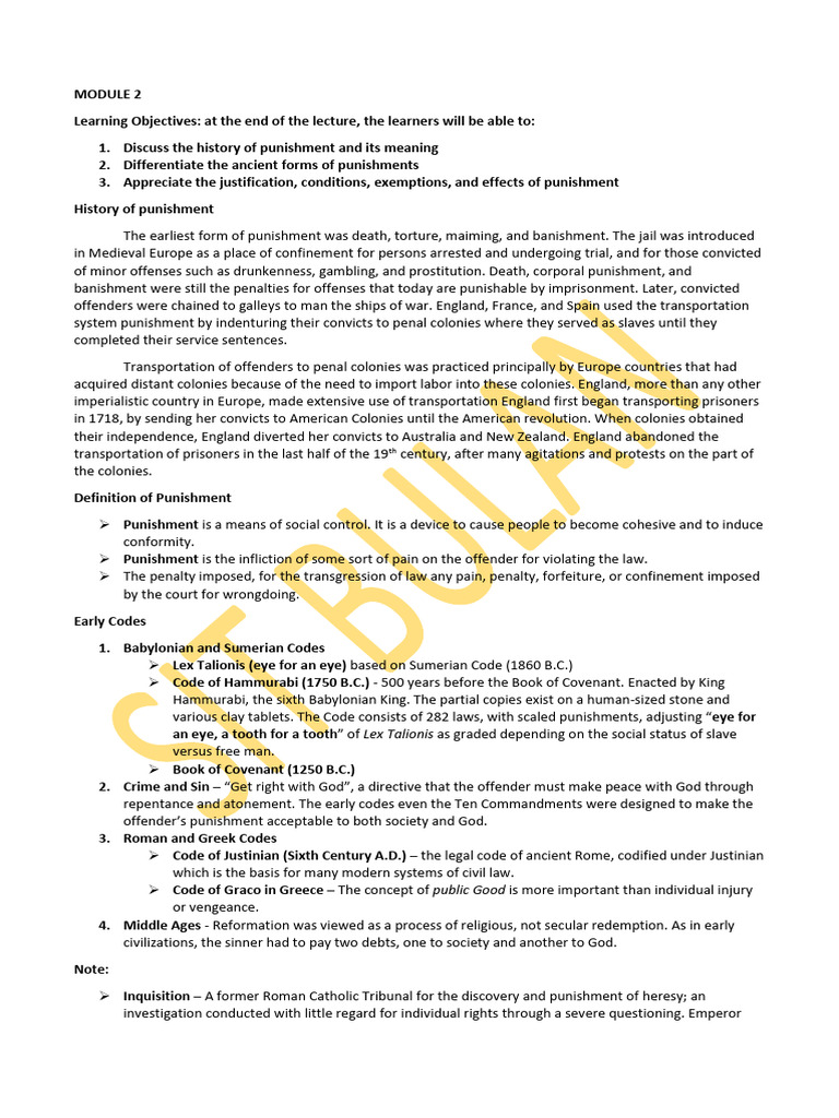 MODULE-2 | PDF | Punishments | Crimes