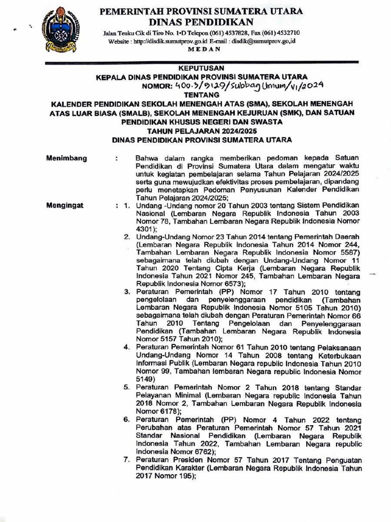 Kaldik Sumut 24-25 | PDF