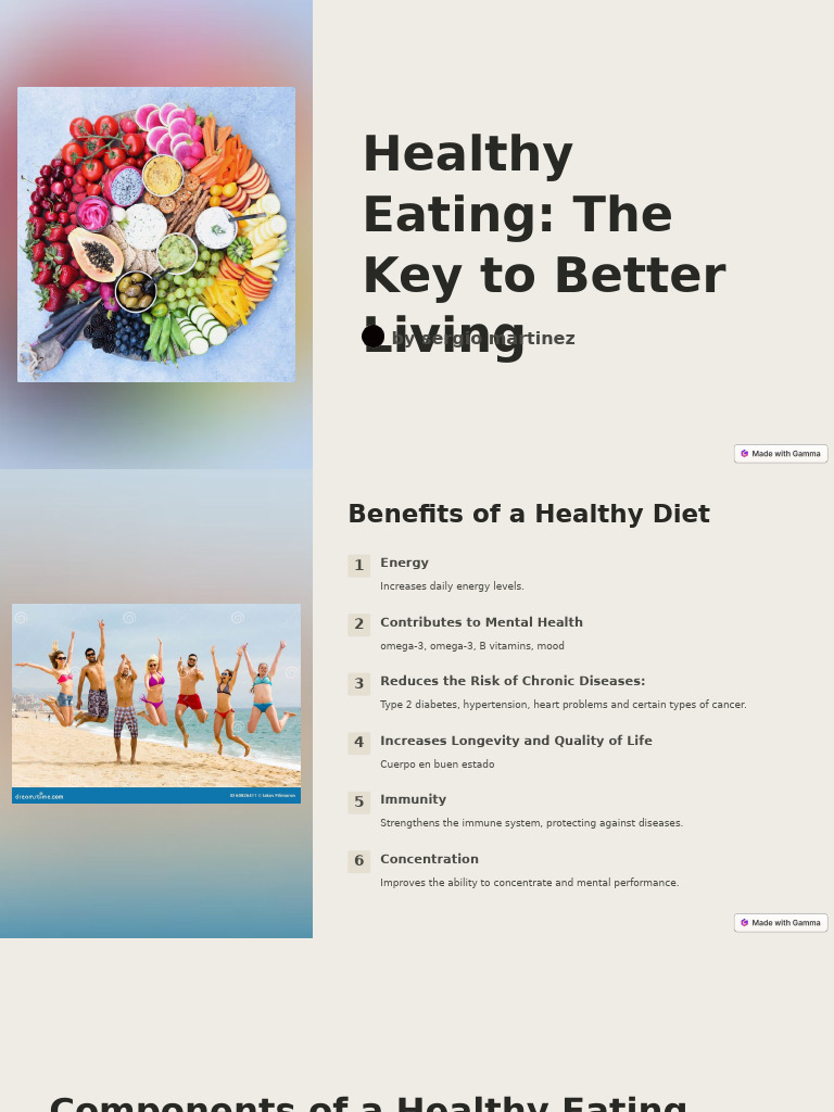 Healthy Eating The Key To Better Living | PDF | Healthy Diet | Foods