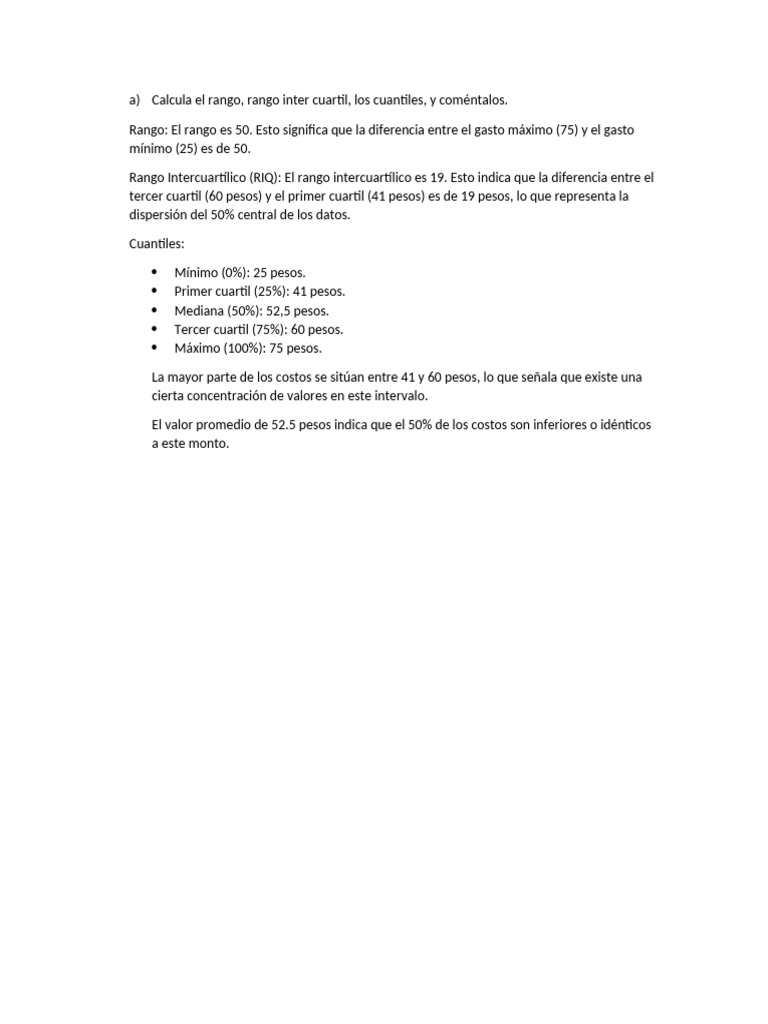 Calcula El Rango | PDF