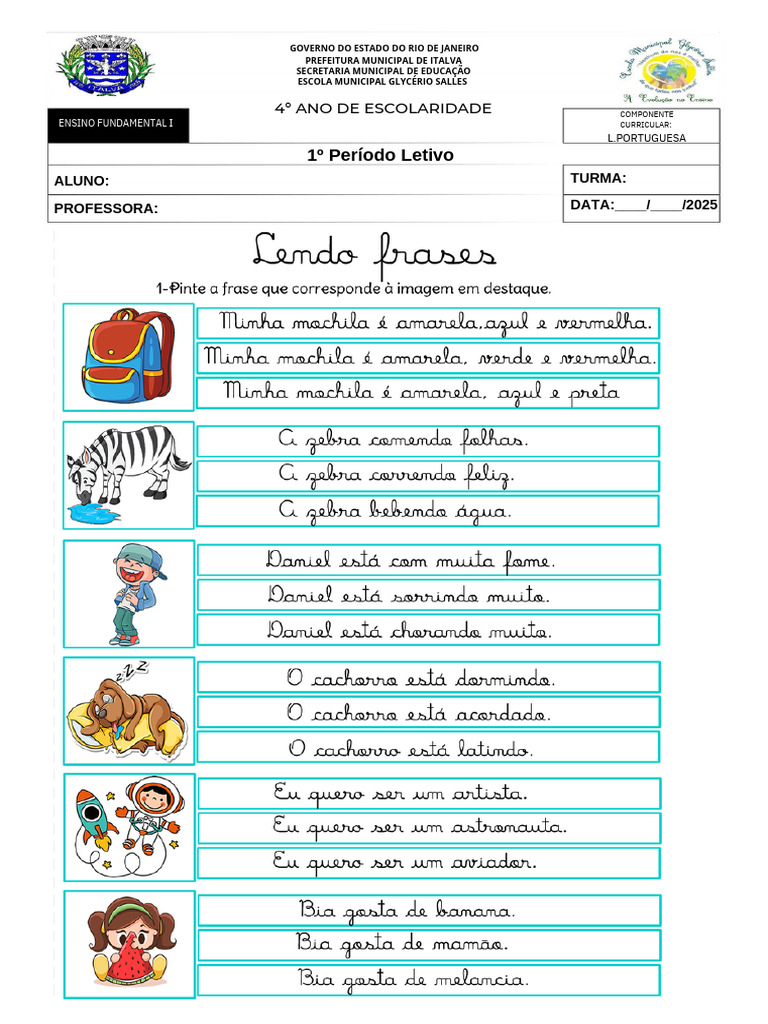 Atividade Diagn Stica 4 5 Ano - L¡ngua Portuguesa - PDF - 20250209 - 081343 - 0000 | PDF ...