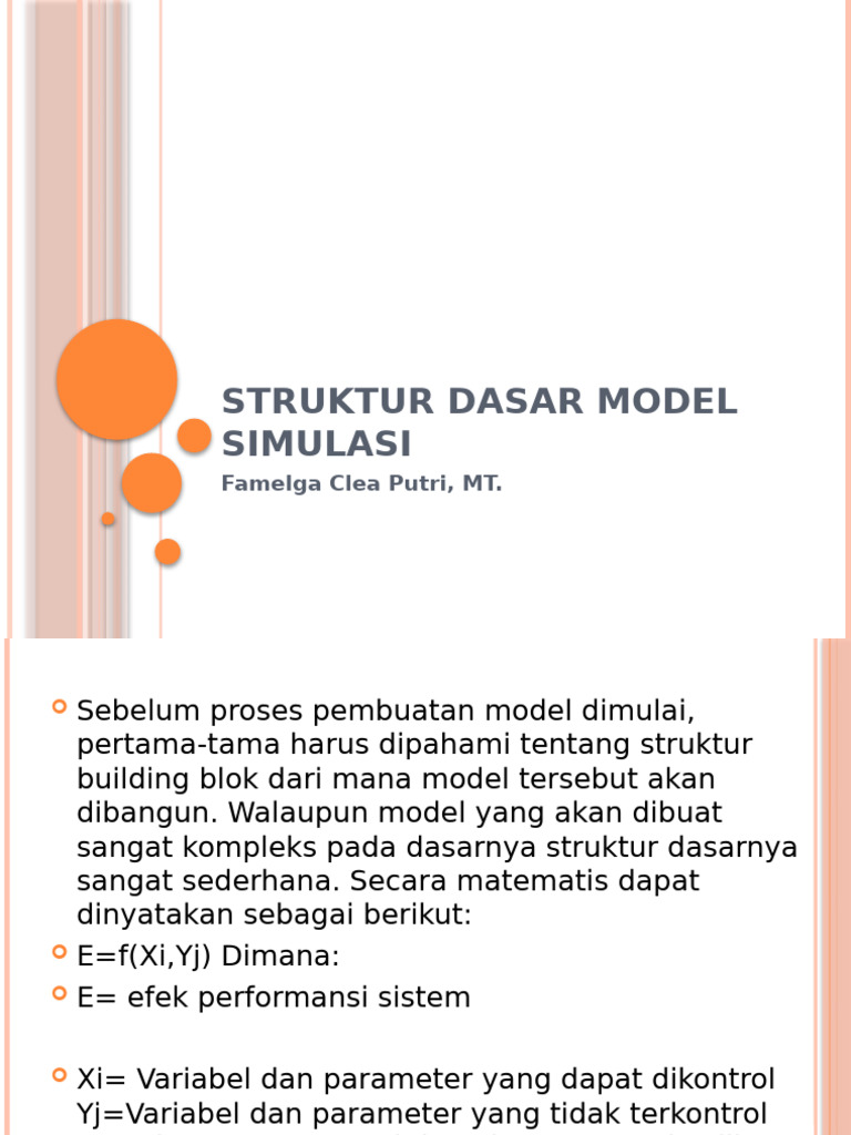 Struktur Dasar Model Simulasi | PDF