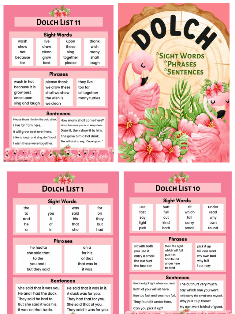 Dolch Words 1-11 | PDF