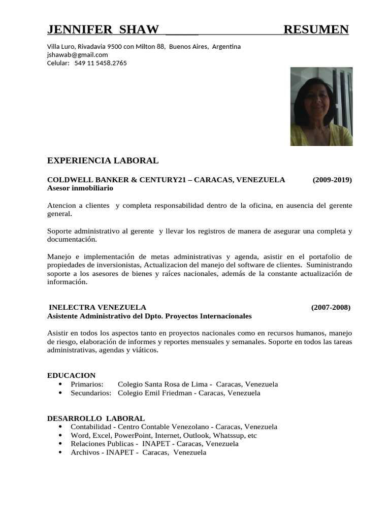 Jennifer Shaw - Curriculum | PDF