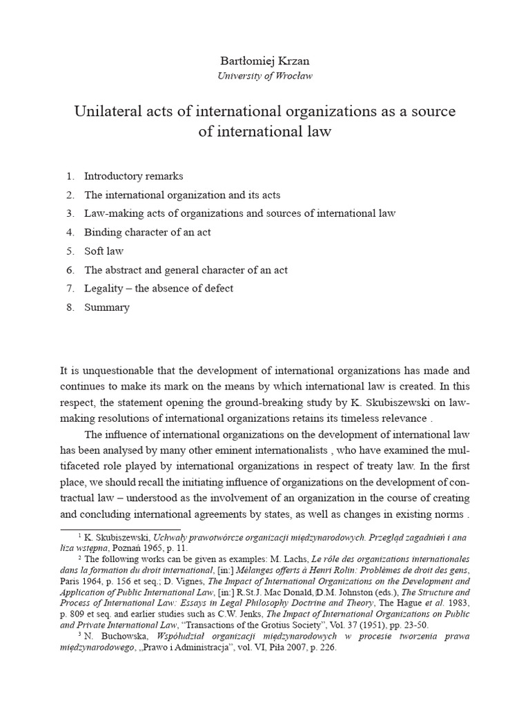 02_B_Krzan_Unilateral_acts_of_international_organizations_as_a_source_of_international_law | PDF ...