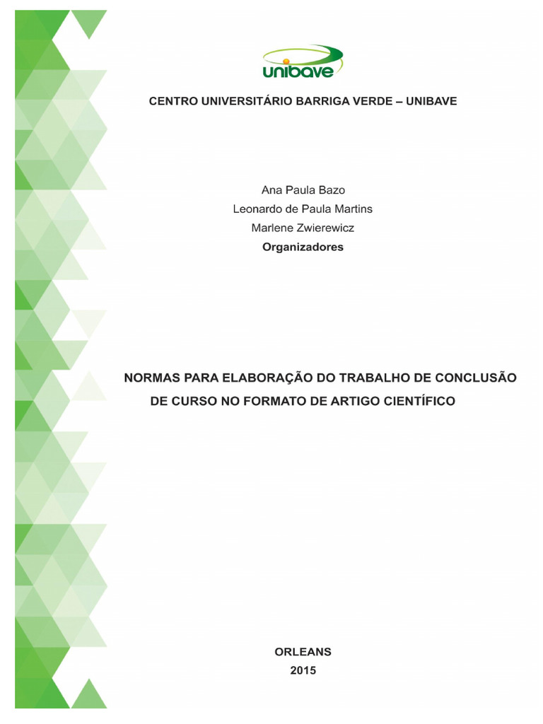 Manual-de-elaboracao-TCC-formato-artigo-a-partir-de-2016 | PDF ...