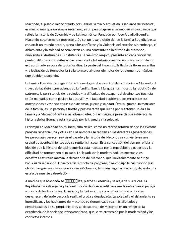 Macondo | PDF