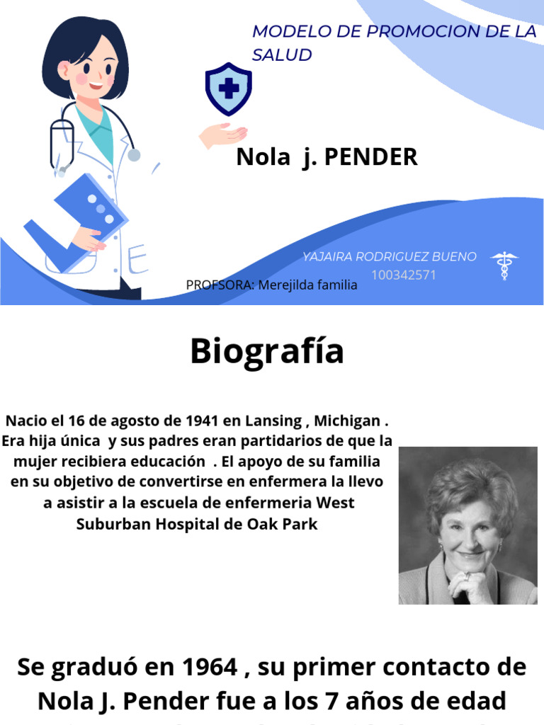 Modelista Pender | PDF | Enfermería | Comportamiento